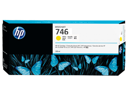 HP 746 300ml Yellow Ink Cartridge for HP Designjet Z6, Z6dr, Z9+ & Z9 ...
