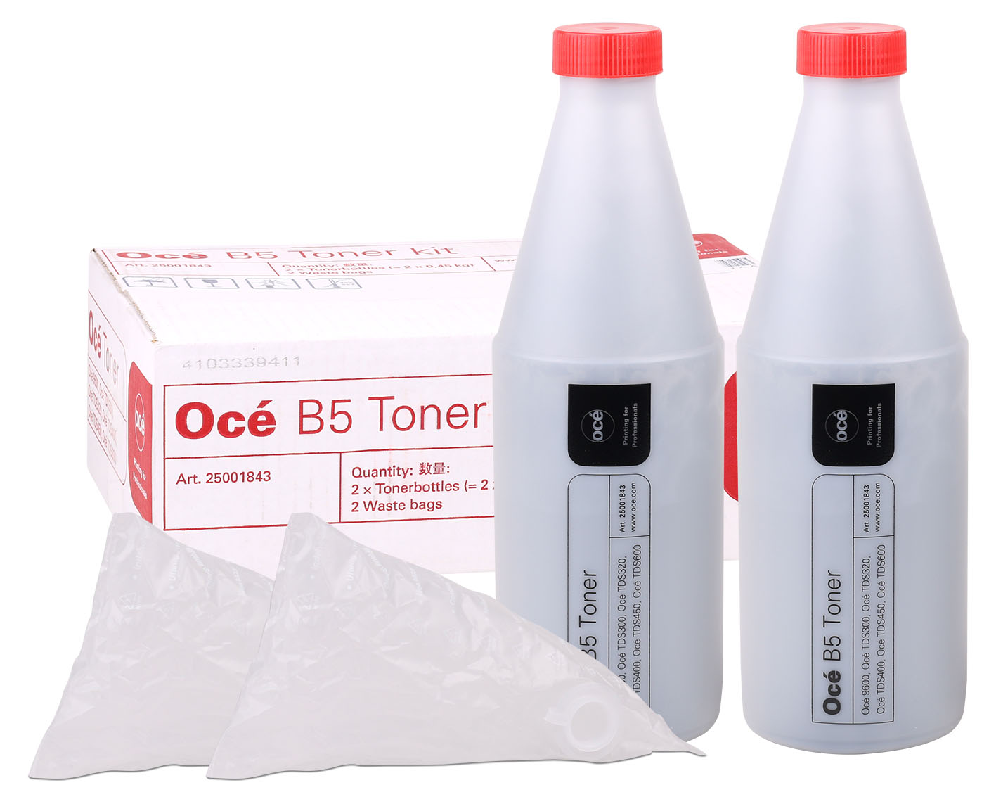 Oce B5 Genuine Toner Kit 25001843 for TDS300/TDS320/TDS400/TDS450 ...