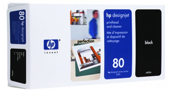 HP 80 C4820A Black Print Head + Cleaner | Prizma Graphics