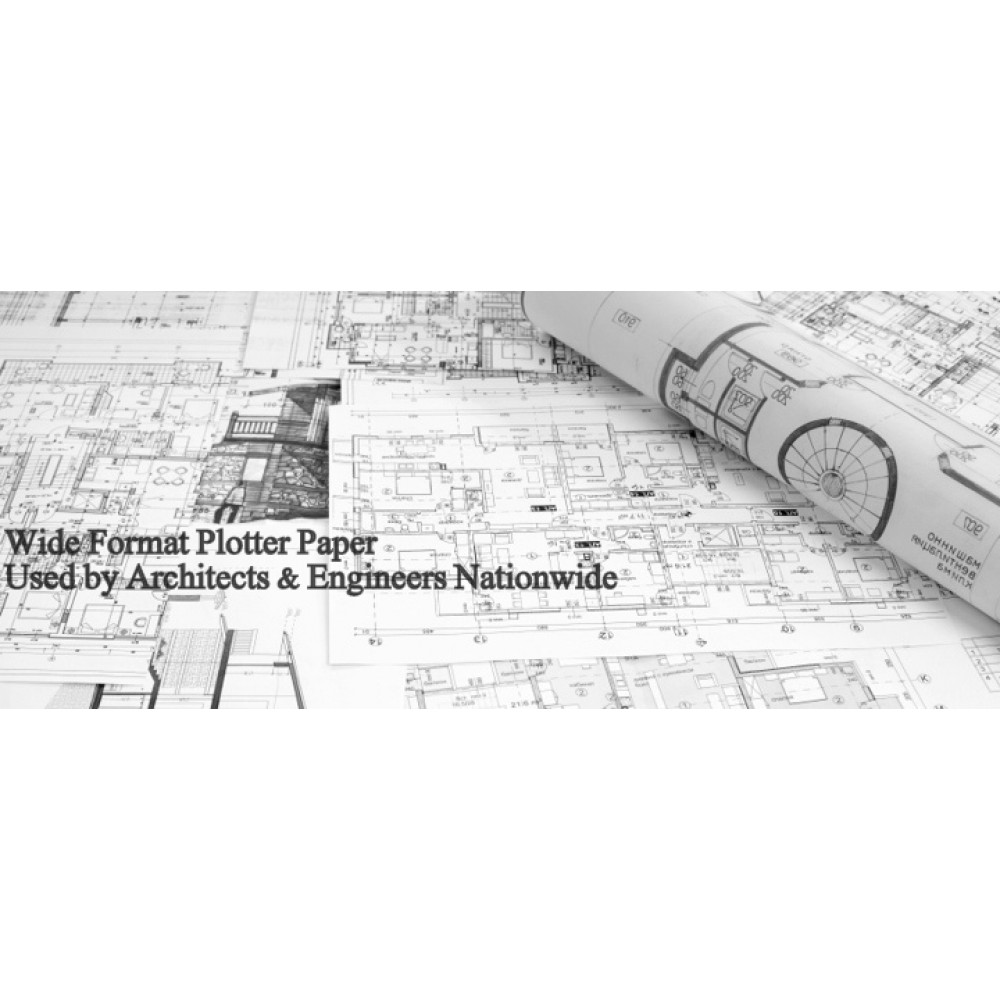 Semi-Translucent Inkjet Plotter Paper 60gsm A1 24" 610mm x 50m Single ...